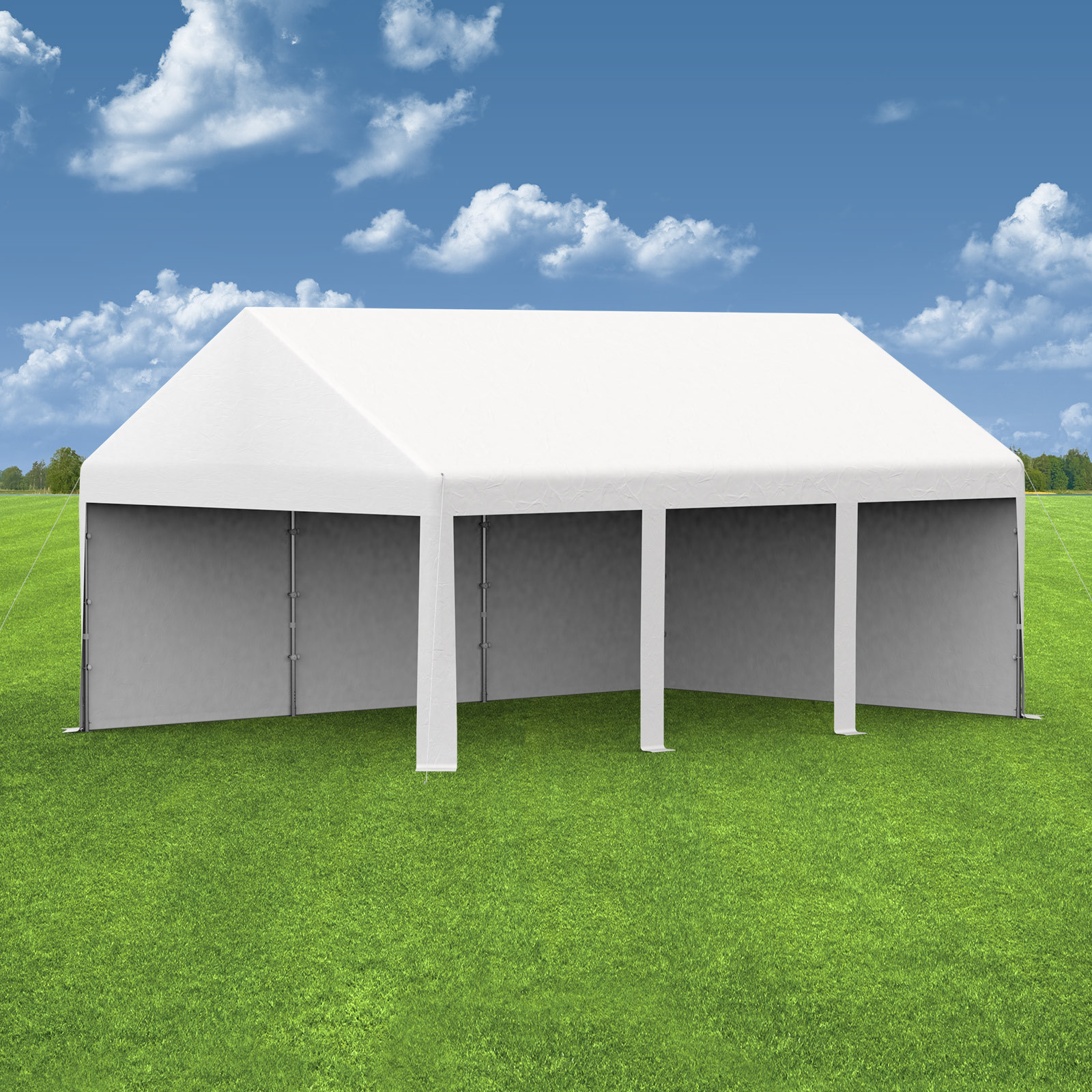 Partyzelt Basic - weißes Festzelt | Stahlrahmen mit Klicksystem