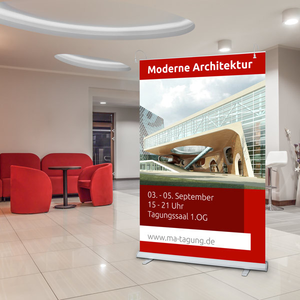 Roll Up Basic XL inkl. Druck & Tasche - hochwertiger Digitaldruck